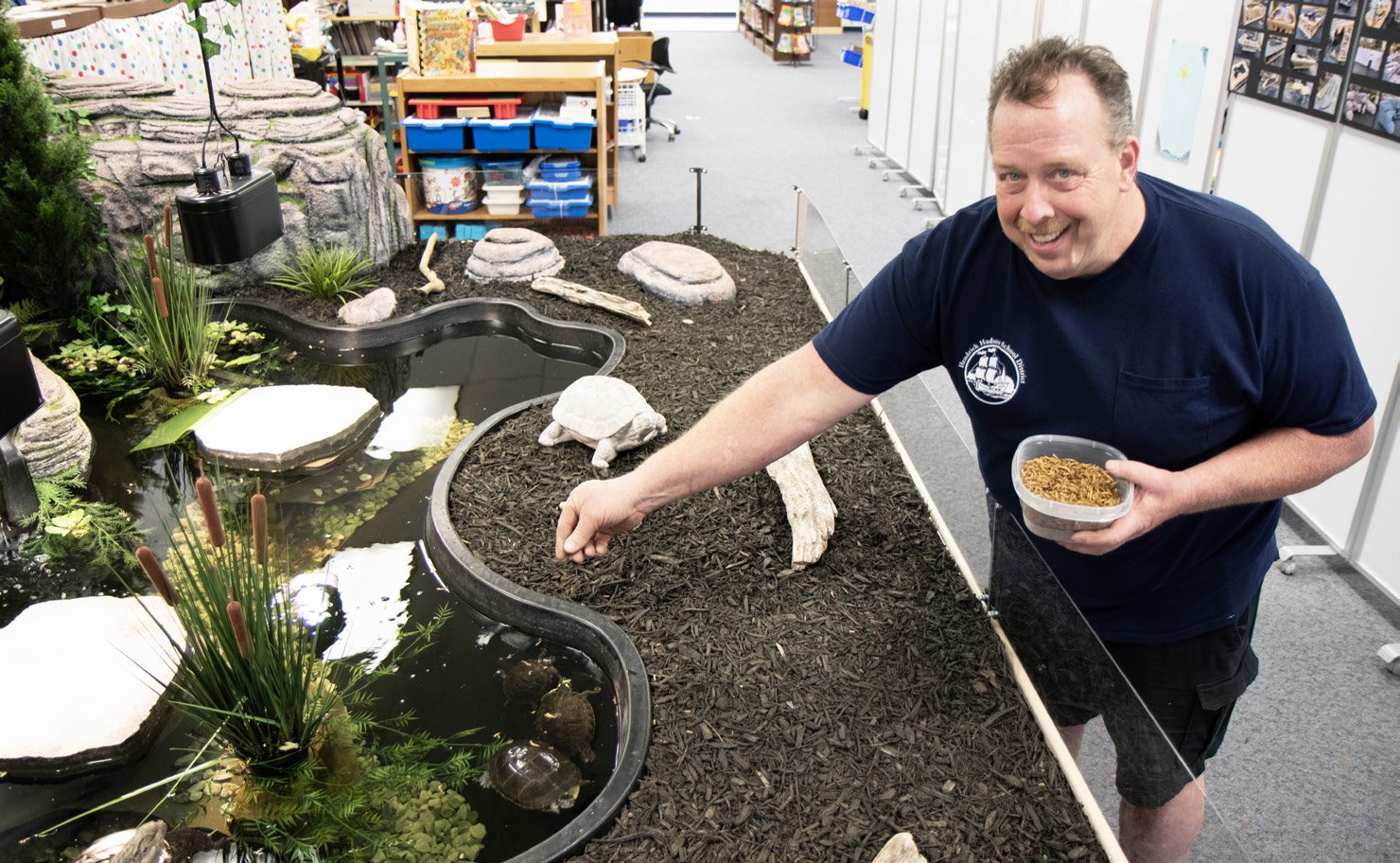 Custodian builds turtle-y awesome habitat for STEM lab - CSEA NY