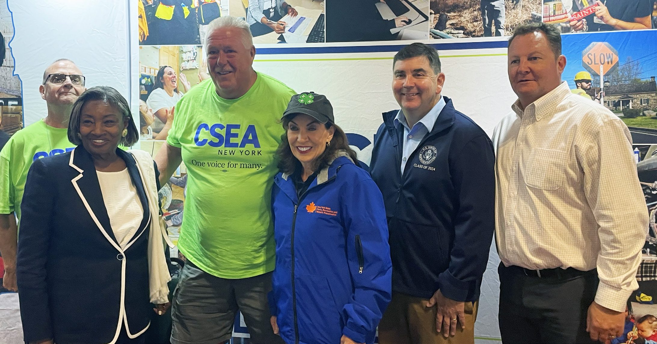 Elected officials visit CSEA’s New York State Fair boothNew booth - CSEA NY